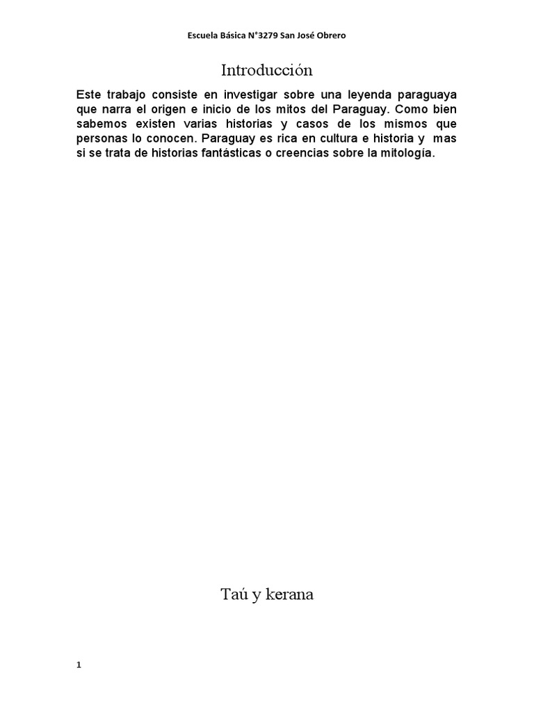 Mitos Del Paraguay | PDF