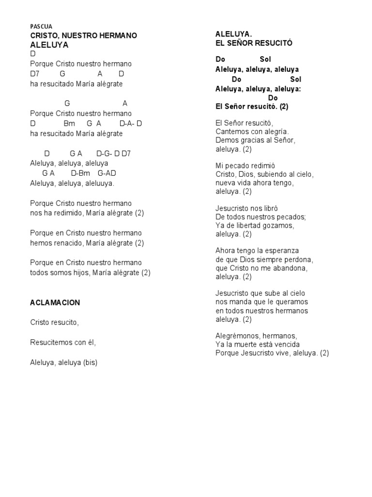 Pascua Cantos Misa Catolica | PDF | Cristo (título) | Pascua de Resurrección