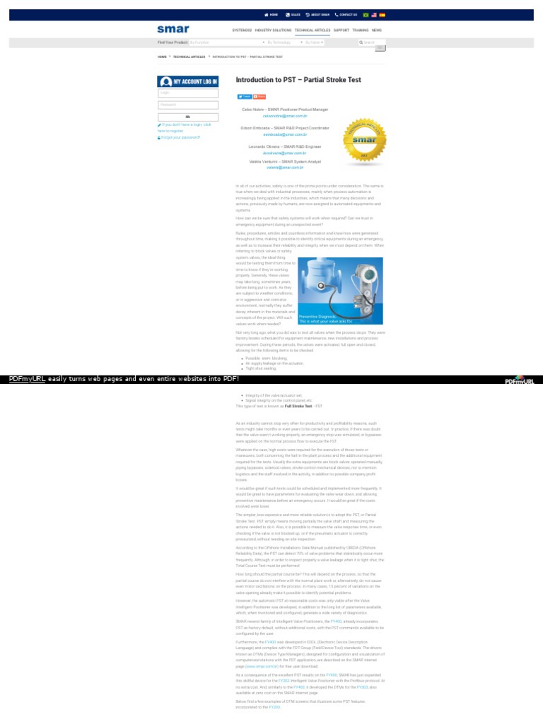 Introduction To PST - Partial Stroke Test: Find Your Product: by ...
