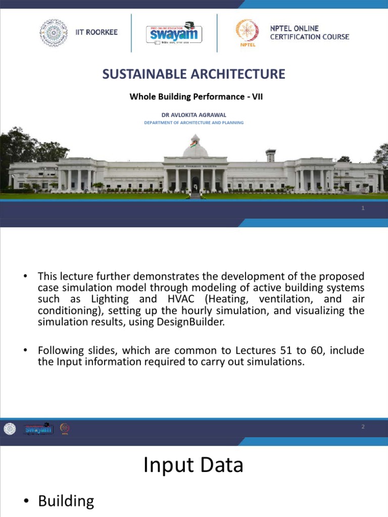 Sustainable Architecture: Whole Building Performance - VII | PDF | Home | Transport Phenomena