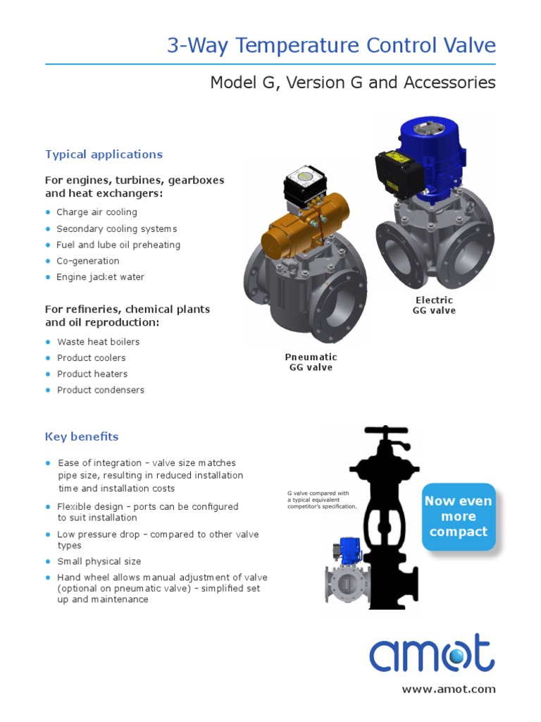 3-Way Temperature Control Valve: Model G, Version G and Accessories ...