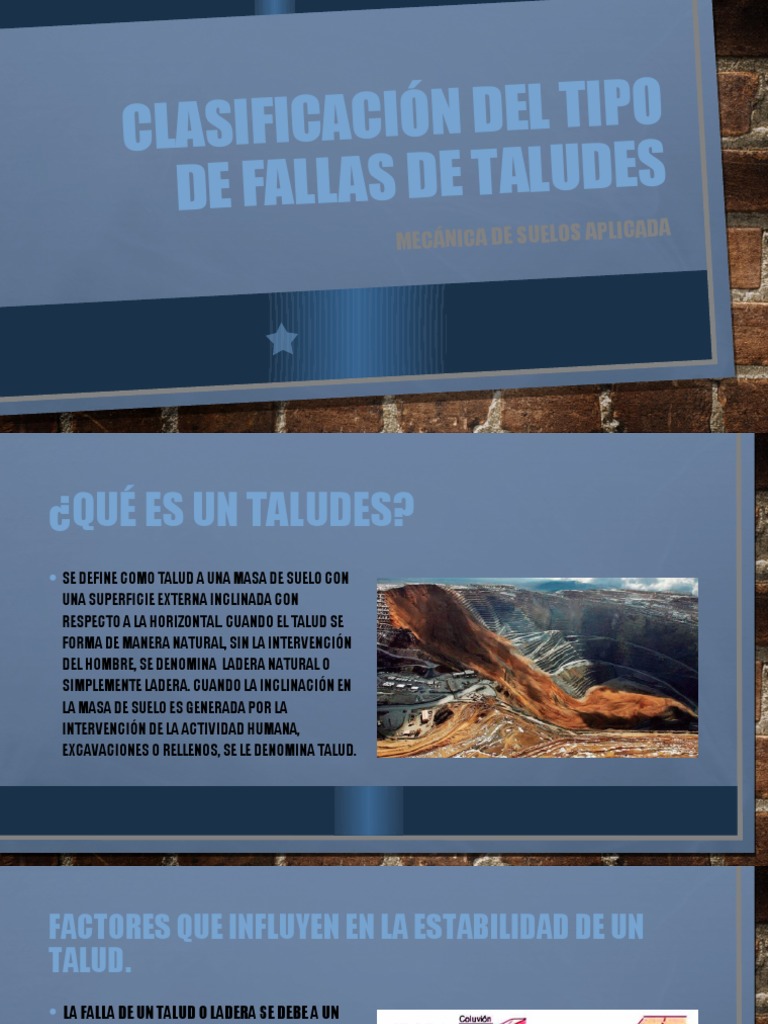 Clasificación Del Tipo de Fallas de Taludes | PDF | Erosión | Falla ...