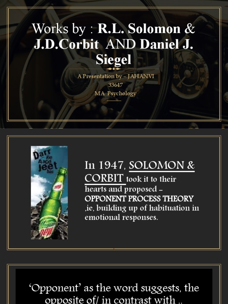 Works By: R.L. Solomon &: J.D.Corbit AND Daniel J. Siegel | PDF ...