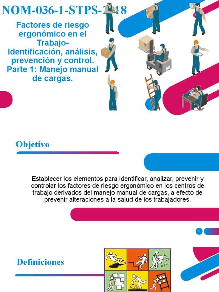 Nom 036 1 STPS 2018 | PDF | Factores humanos y ergonomía | Bienestar