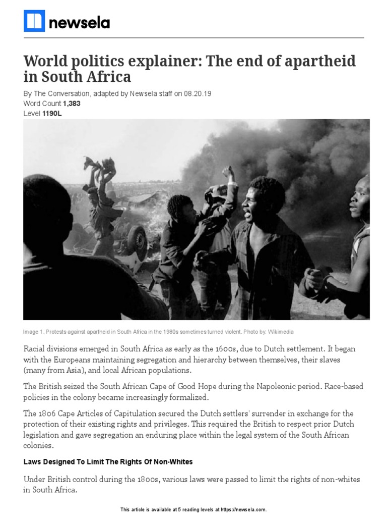Lib Apartheid 53202 Article Only | PDF | Apartheid | Nelson Mandela
