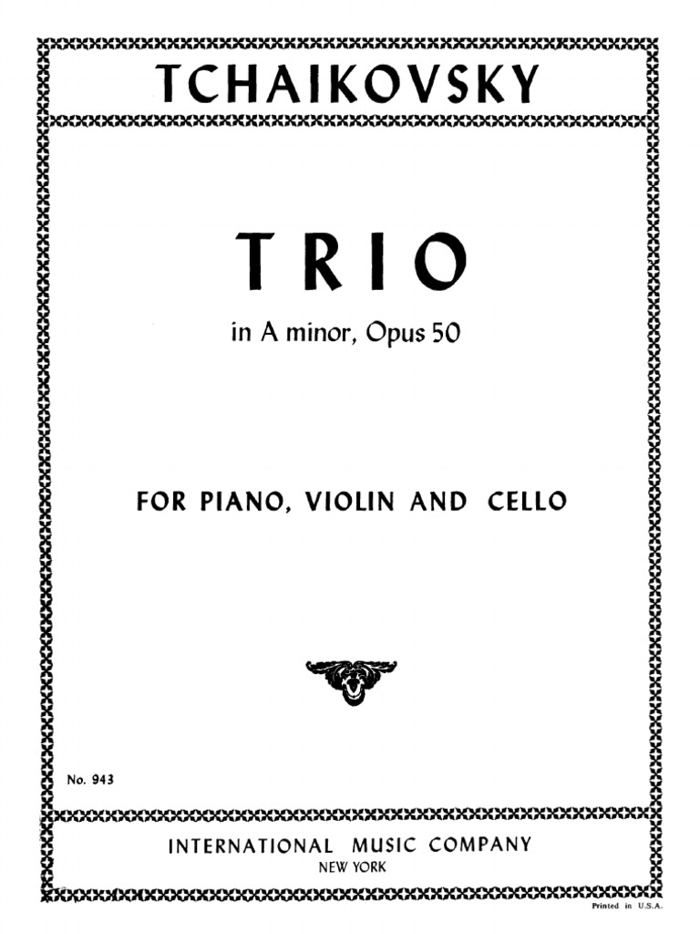 Tchaikovsky Trio Op.50 | PDF