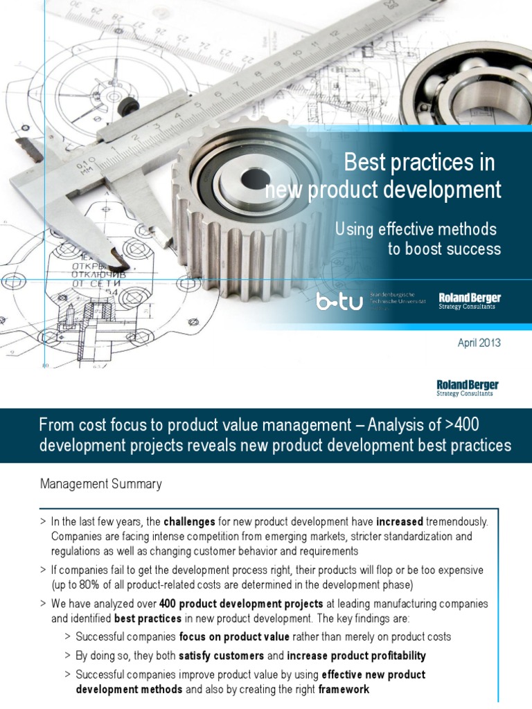 Roland Berger Best Practices in New Product Development 1 | PDF | New ...