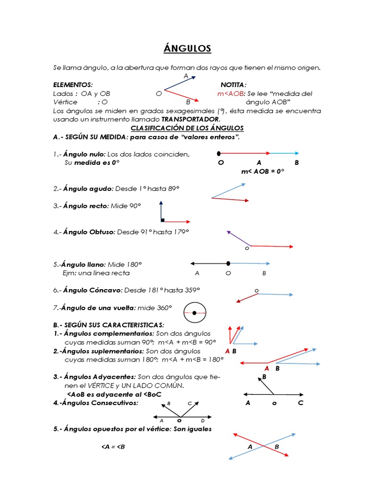 ÁNGULOS. y TRIÁNGULOS | PDF | Triángulo | Formas geométricas