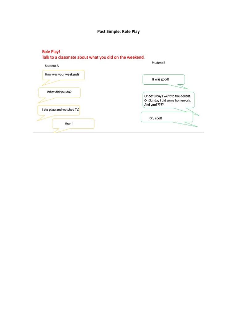 Past Simple Role Play | PDF