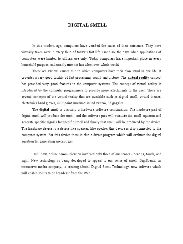 Digital Smell | PDF | Computers