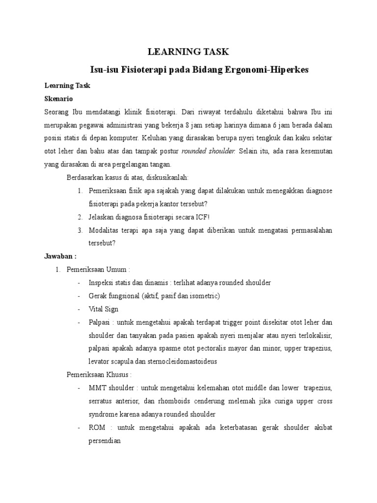 Isu-Isu Fisioterapi Pada Bidang Ergonomi-Hiperkes - L. Ade Sintia Devi ...