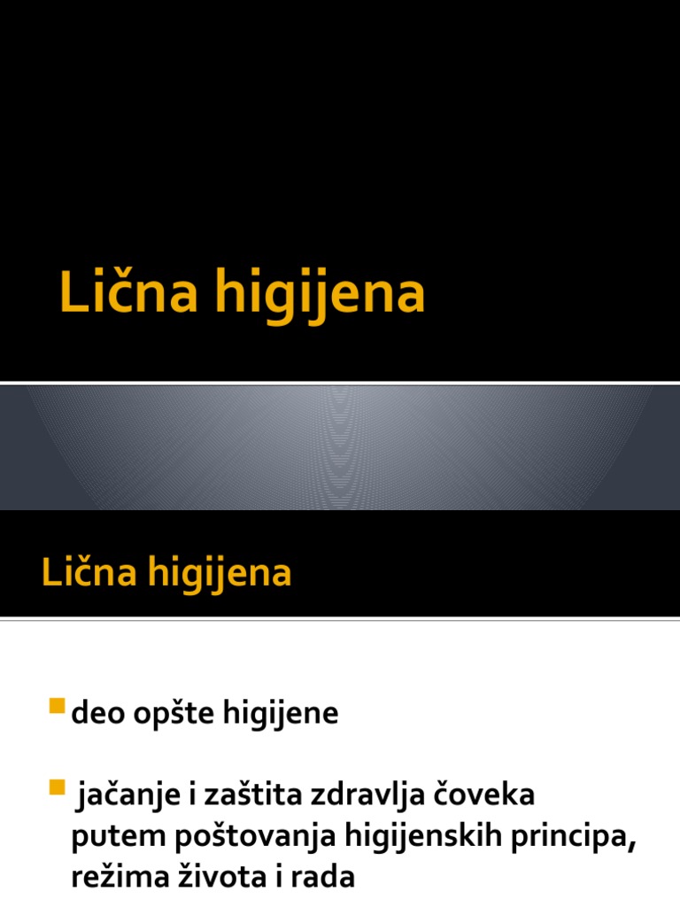 Lična higijena | PDF