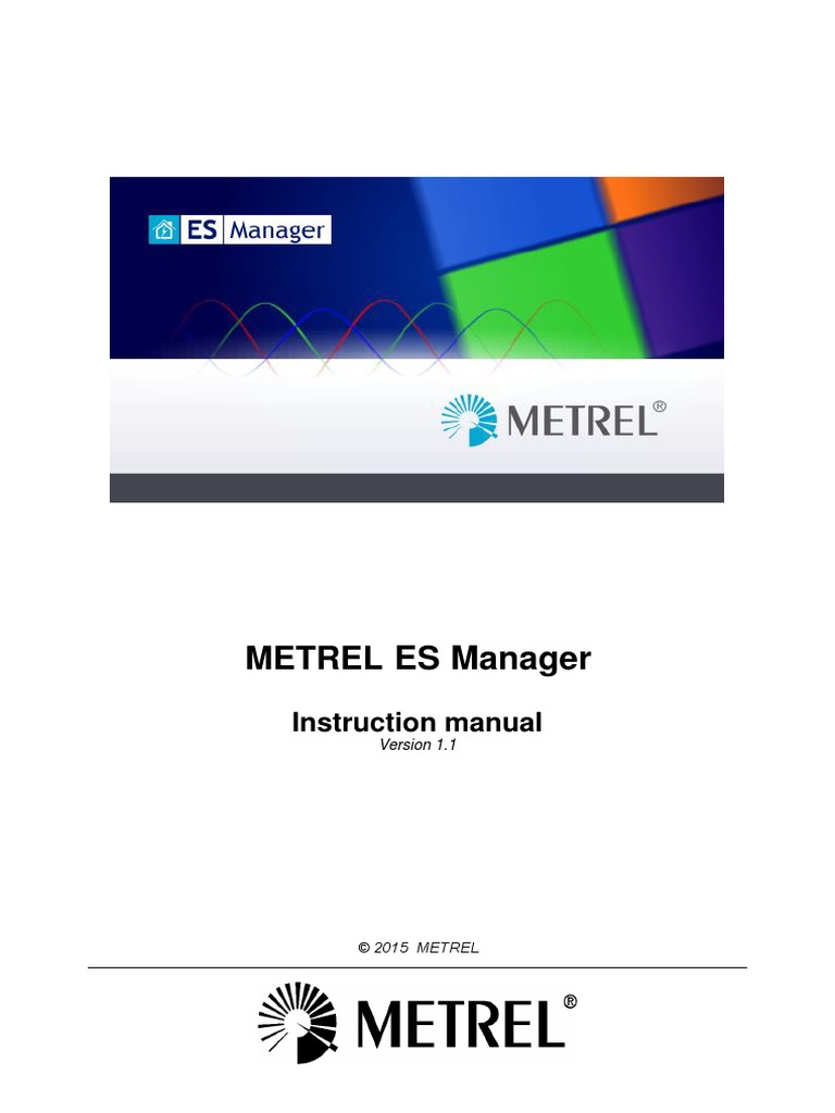 Metrel ES Manager: Instruction Manual | PDF | Menu (Computing) | Window ...
