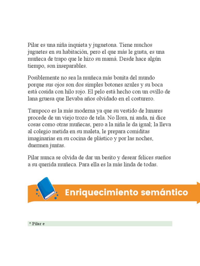 Pilar Es Una Niña Inquieta y Juguetona | PDF