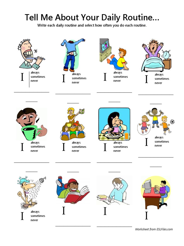 I I I I: Tell Me About Your Daily Routine | PDF