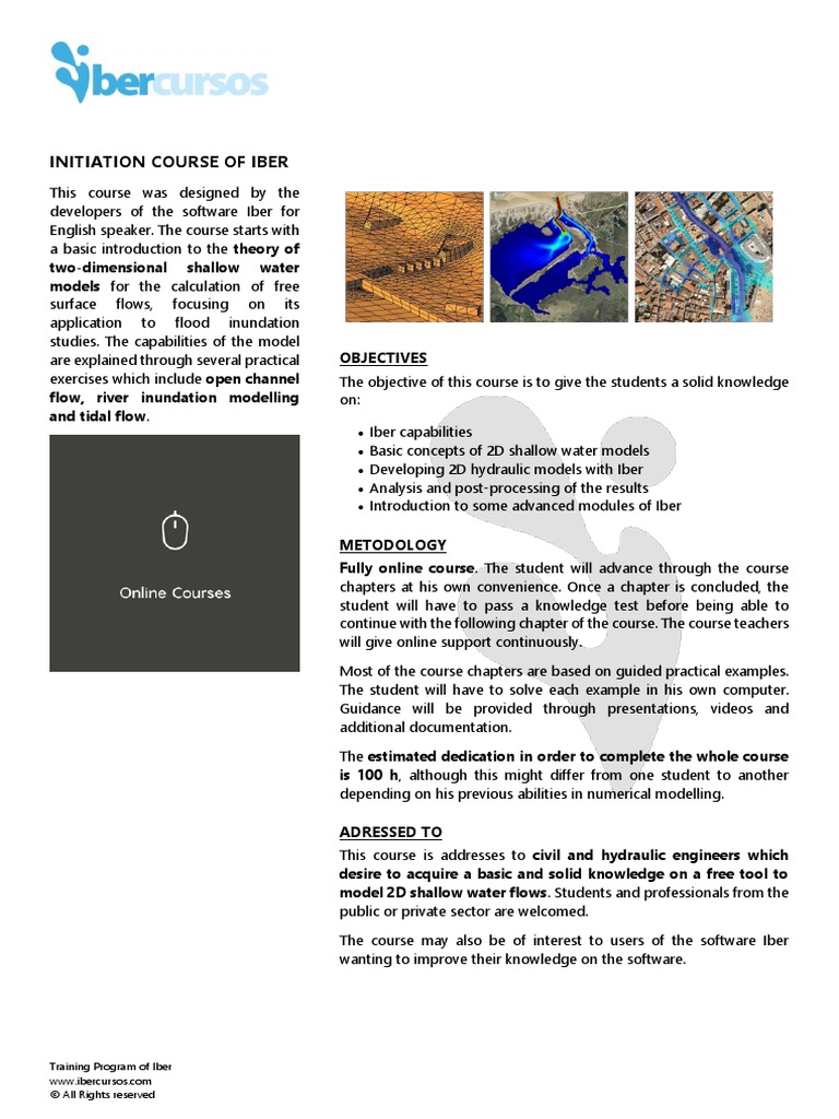 IBER - Online Course - Initiation PDF | PDF | Flood | Software