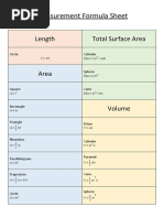 Math Converts & Abbreviations Cheat Sheet | PDF | Geometry | Space