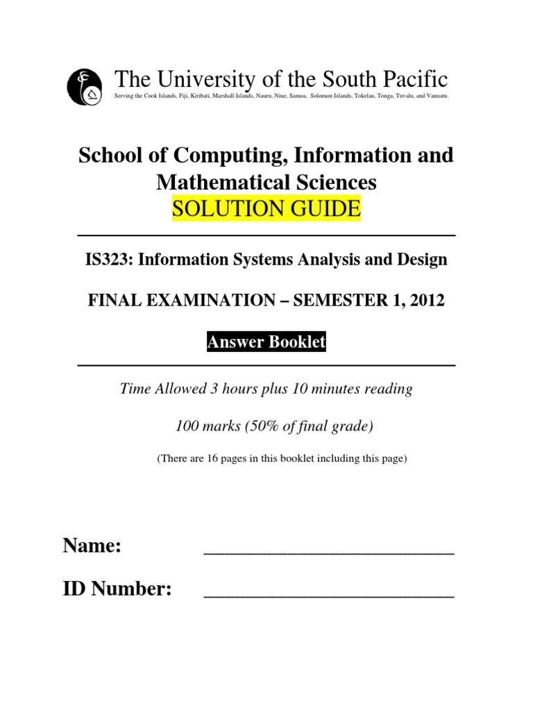IS323 Final Exam 2012 Solution (Sem 1) | PDF | Medical Prescription ...