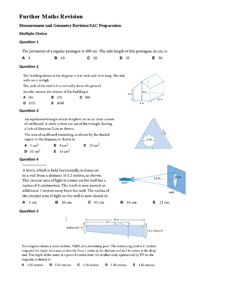 Measurement and Geometry Revision | PDF