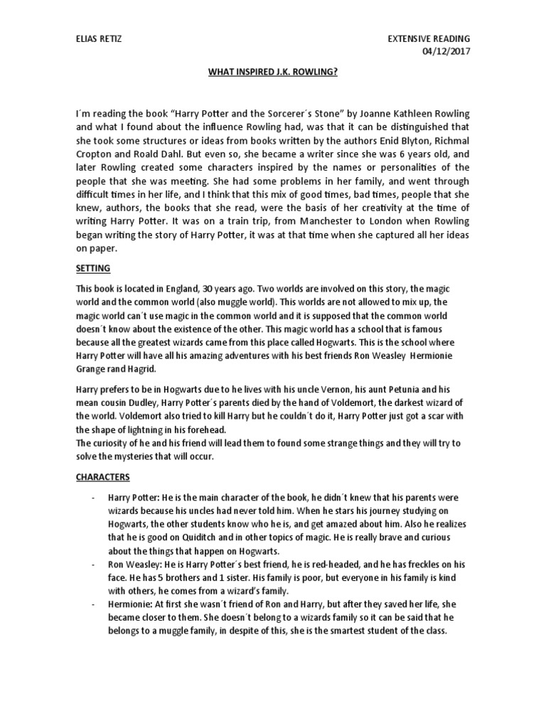 What Inspired J.K. Rowling? | PDF | Harry Potter | J. K. Rowling