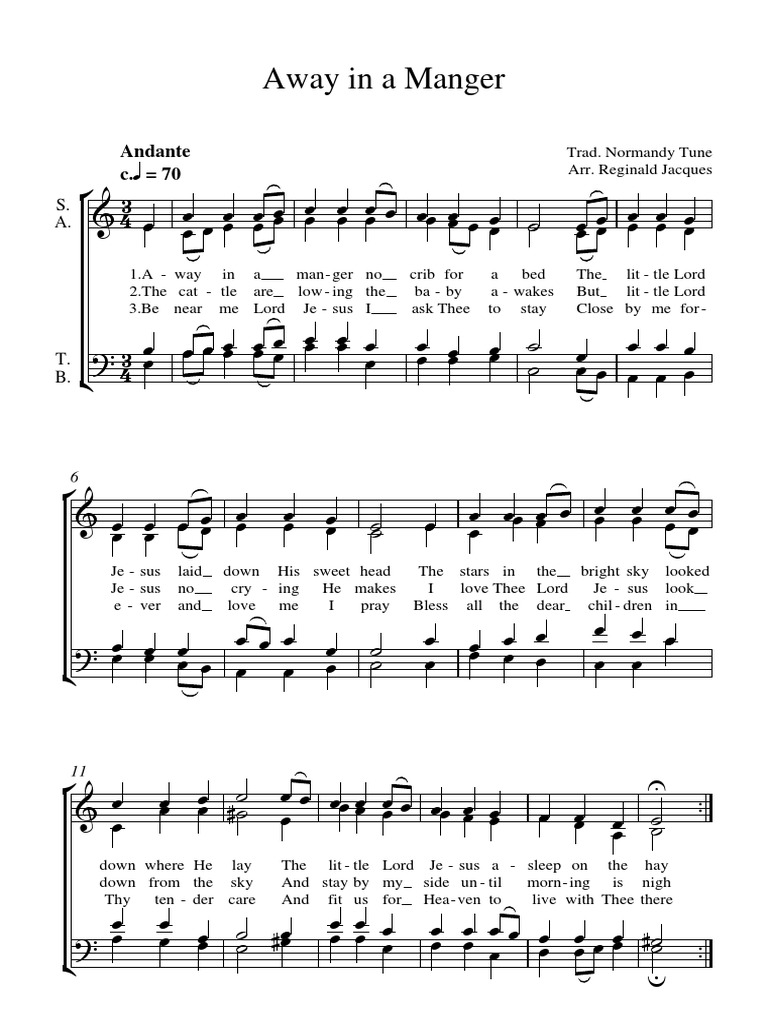 Away in A Manger | PDF