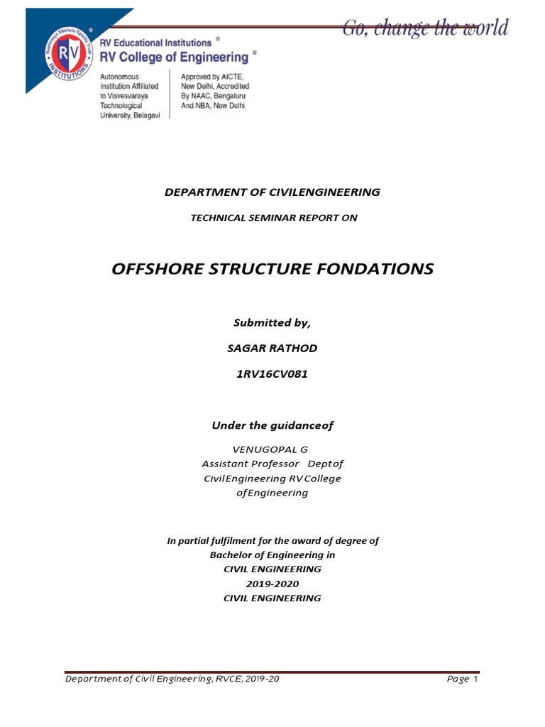 Technical Seminar Report | PDF | Anchor | Deep Foundation