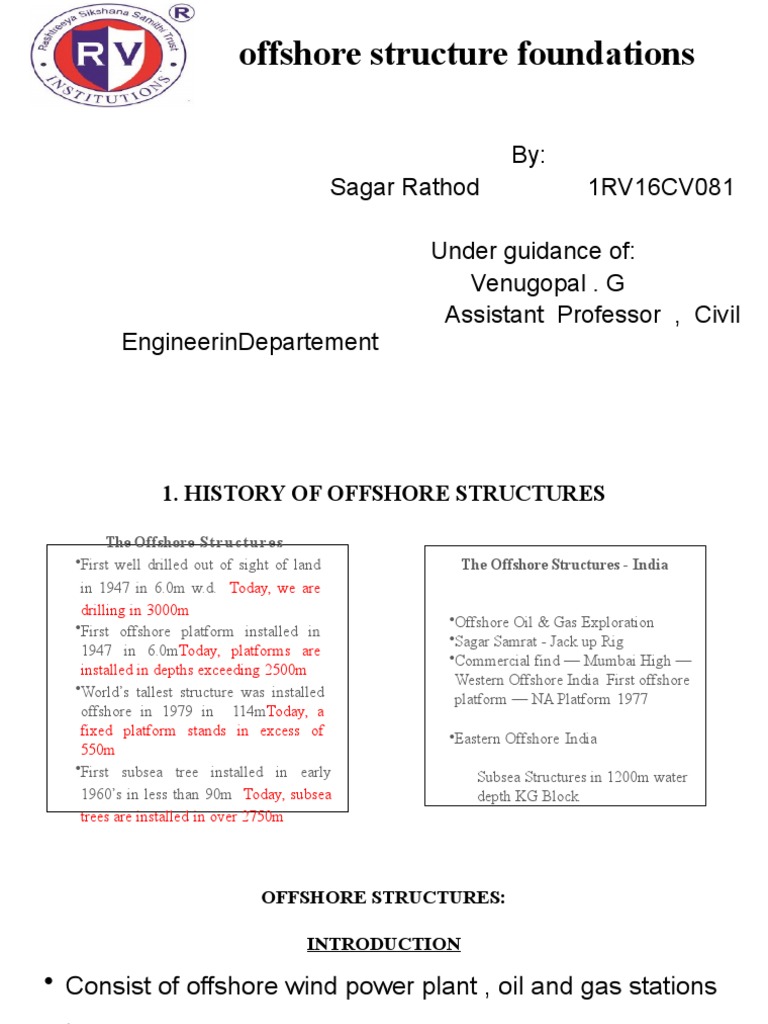 Sagar Technical Seminar | PDF | Offshore Drilling | Deep Foundation