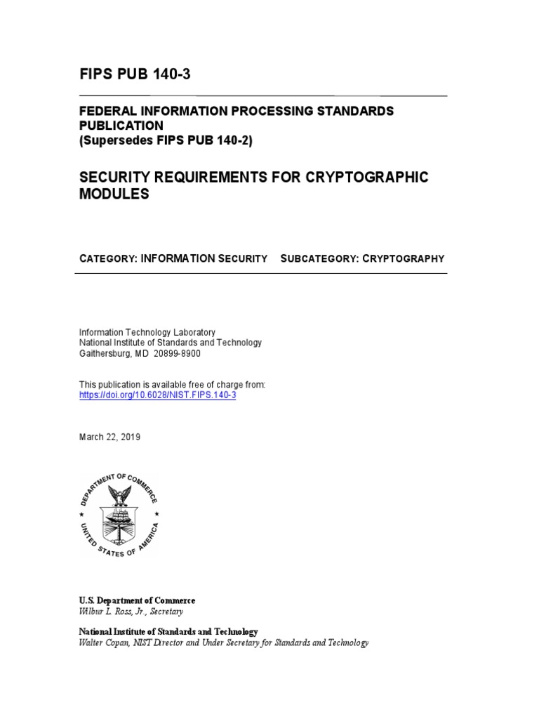 Nist Fips 140-3 PDF | Download Free PDF | Military Communications | Computer Security