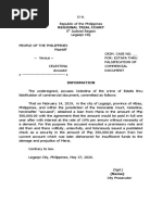 Information (Sample) | PDF | Prosecutor | Crime & Violence