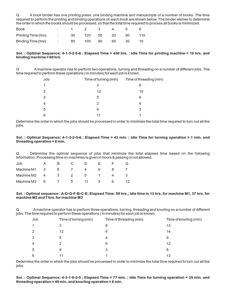 Sequencing Problems | PDF