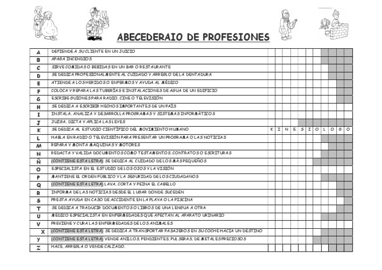 Pasapalabra Profesiones PDF | PDF