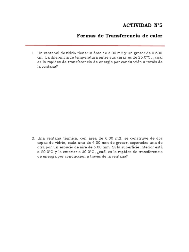 Actividad N°7. Formas de Transferencia Del Calor | PDF | Dom ...