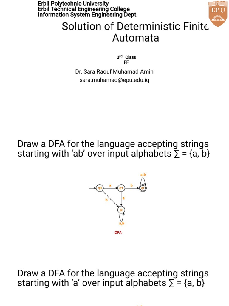 DFA HW Solution | PDF
