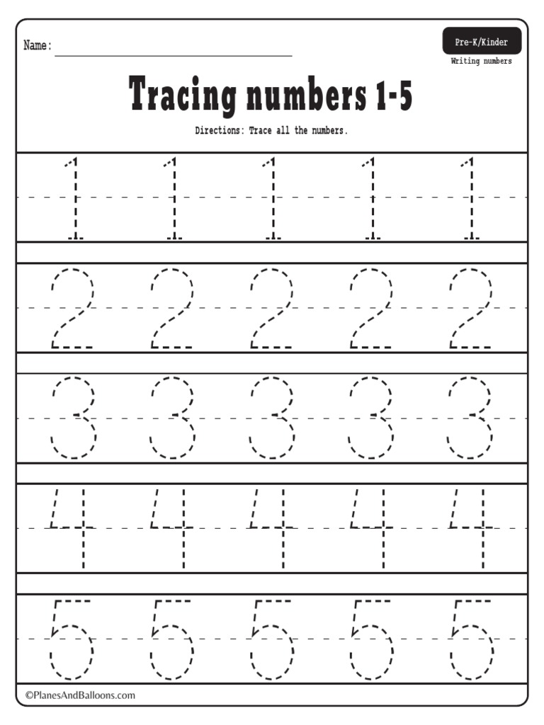 Number Tracing Worksheets 1-20 PDF | PDF