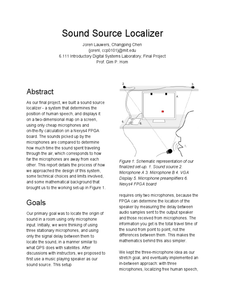 Sound Localizer | PDF | Analog To Digital Converter | Microphone