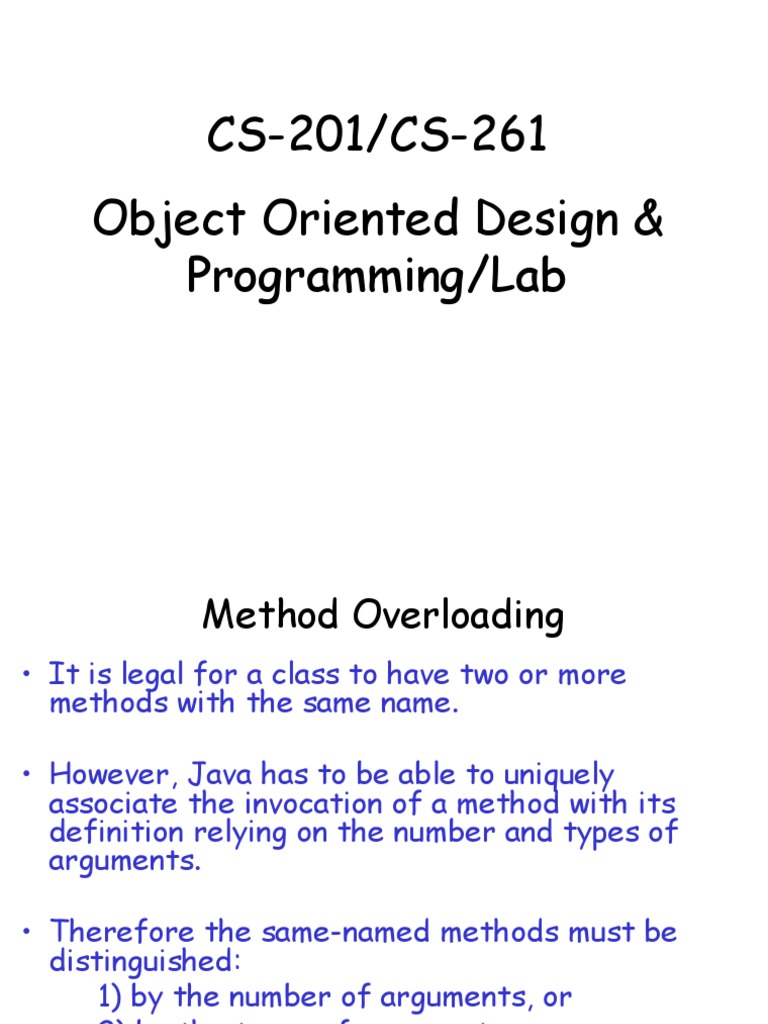 Lect 5 Methods And Classes Pdf Class Computer Programming Method Computer Programming