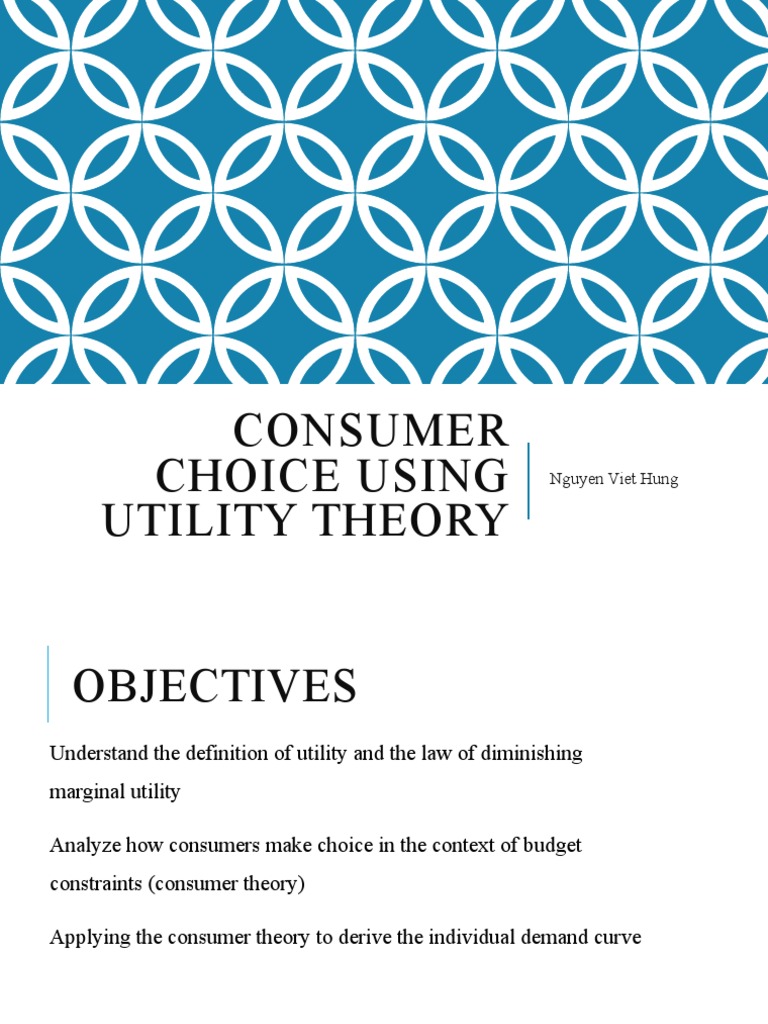 5-Consumer Choice Using Utility Theory | PDF | Utility | Marginal Utility