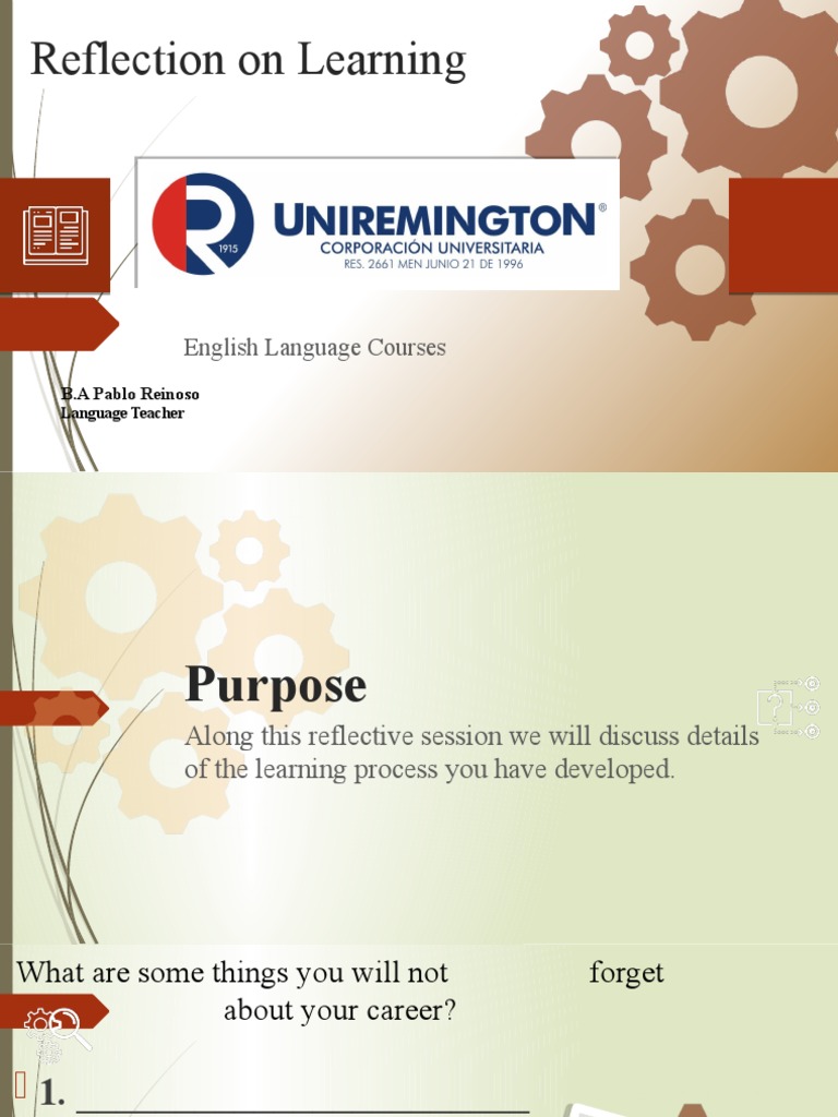 Reflection On Learning: English Language Courses | PDF