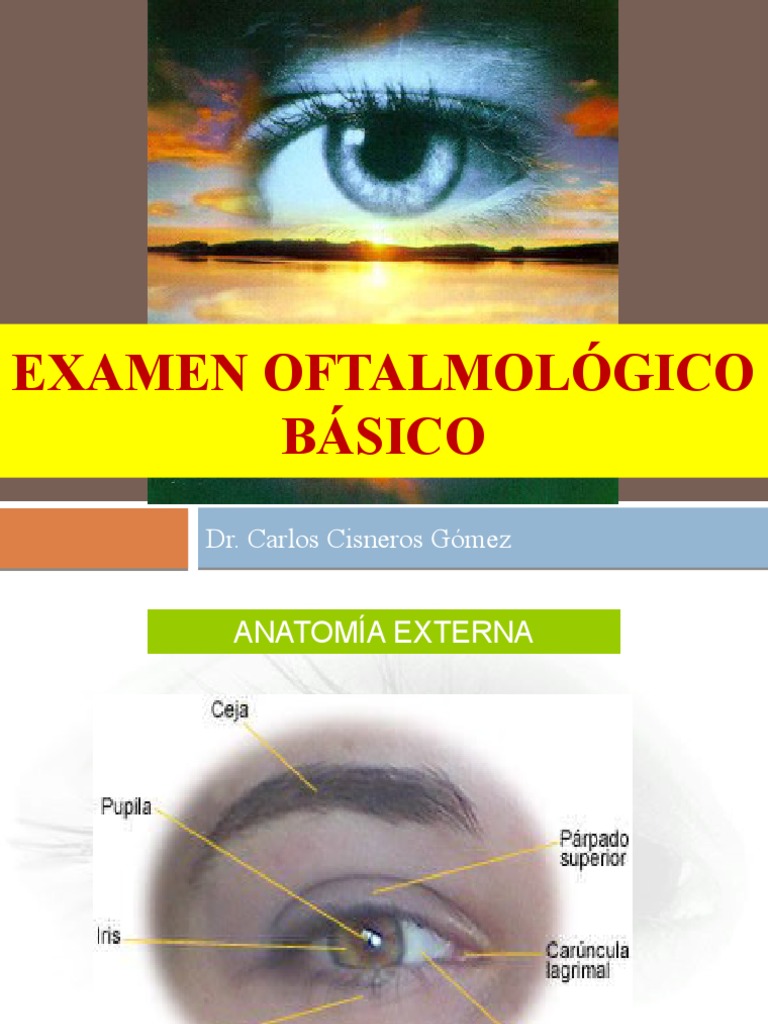 Examen Oftalmológico Básico | Descargar gratis PDF | Ojo humano | Rasgos faciales