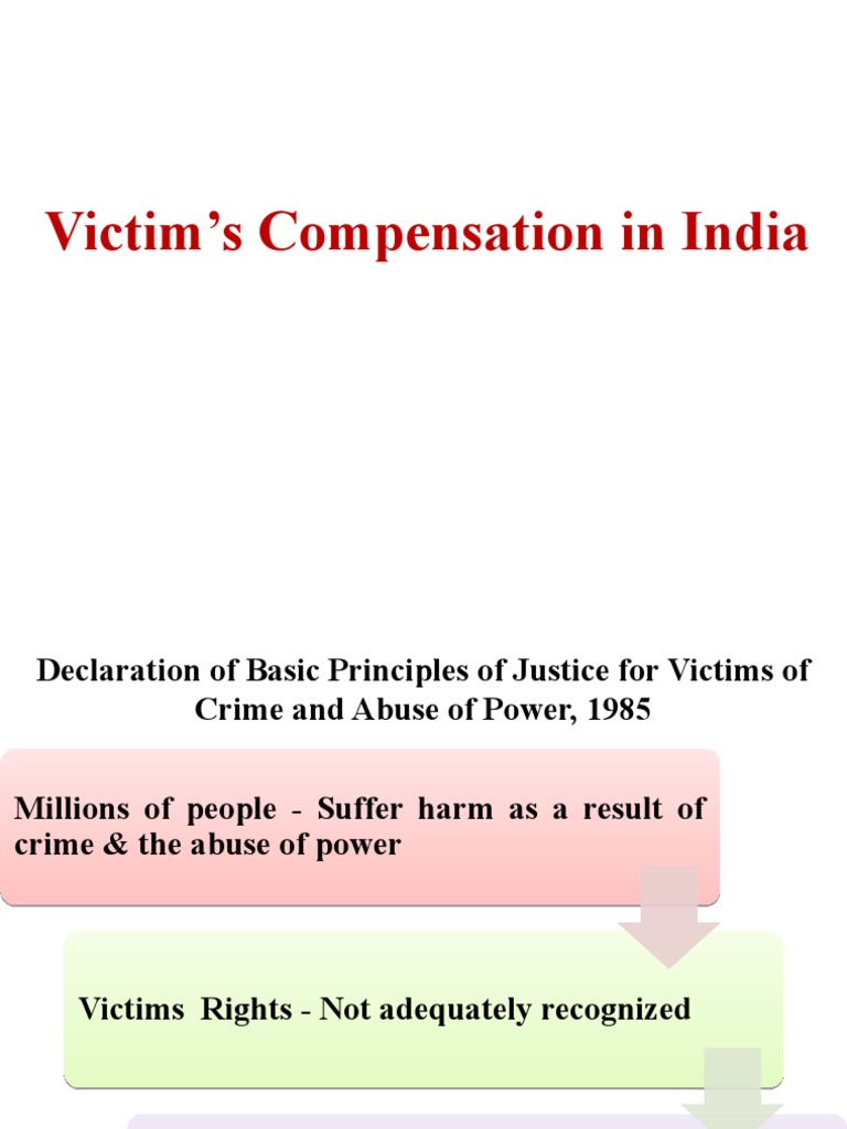 Victim Compensation Framework in India | PDF | Victimology | Crime ...