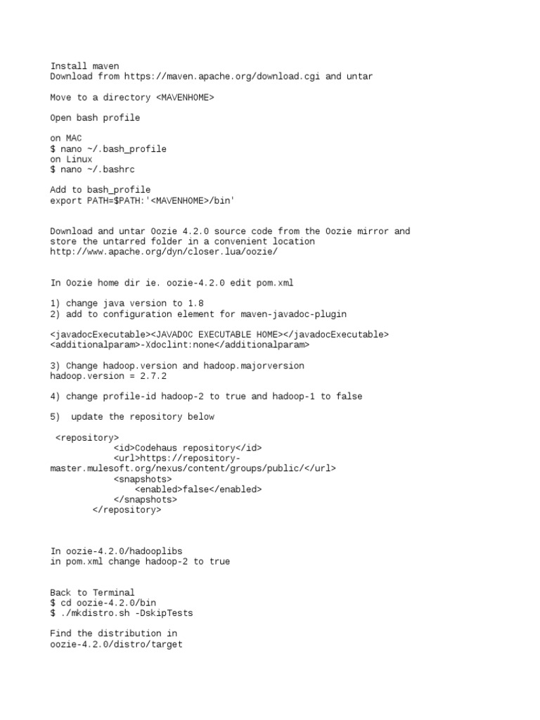 Apache Oozie Installation Guide | PDF | Apache Hadoop | Computer Data Apache Oozie Installation Guide | PDF | Apache Hadoop | Computer Data