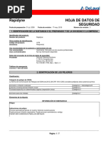 Hoja de Datos de Seguridad DE SANIT 10 | PDF | Toxicidad | Quemar