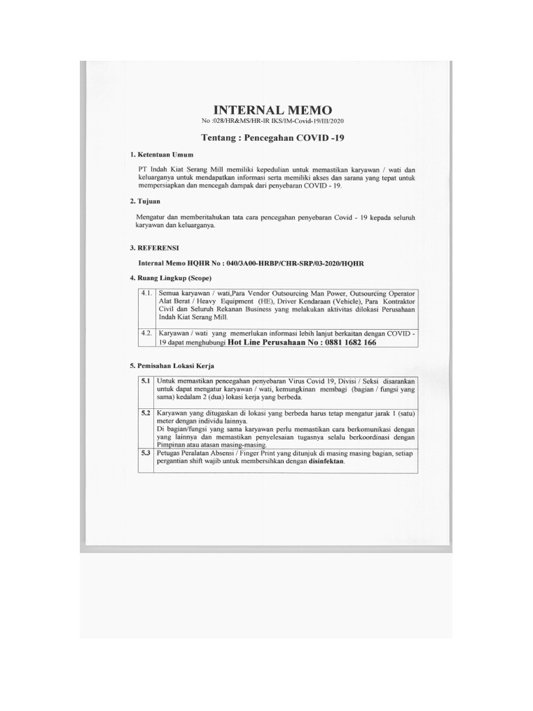 Internal Memo | PDF
