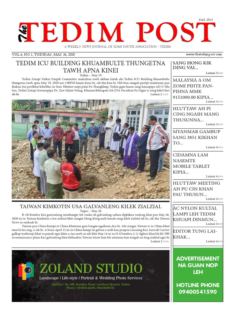 The Tedim Post News Journal | PDF | Myanmar | Violence