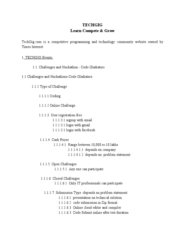 TechGig Code Gladiators Events | PDF | Ajax (Programming) | Computing