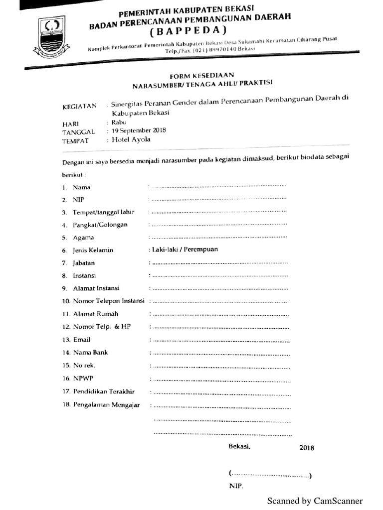 Form Narsum - 1 | PDF