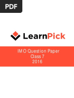 JMO 2023 (7, 8) Question Paper | PDF | Triangle | Circle