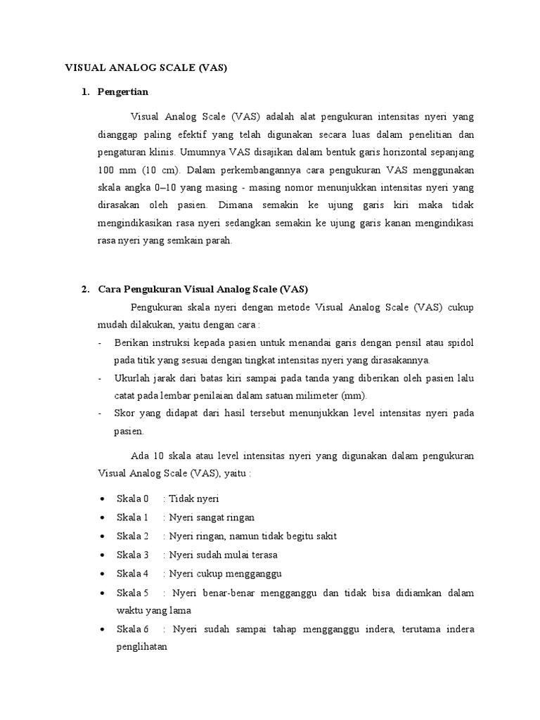 Visual Analog Scale | PDF