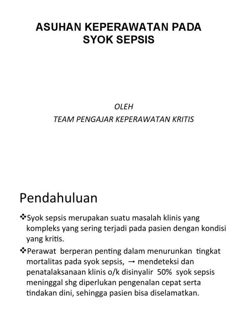Askep Syok Sepsis | PDF