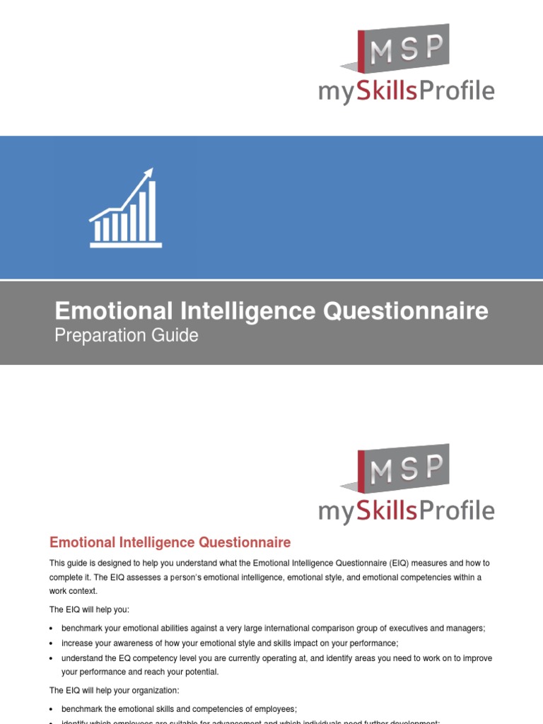 EIQ Emotional Intelligence Questionnaire Preparation Guide | PDF ...